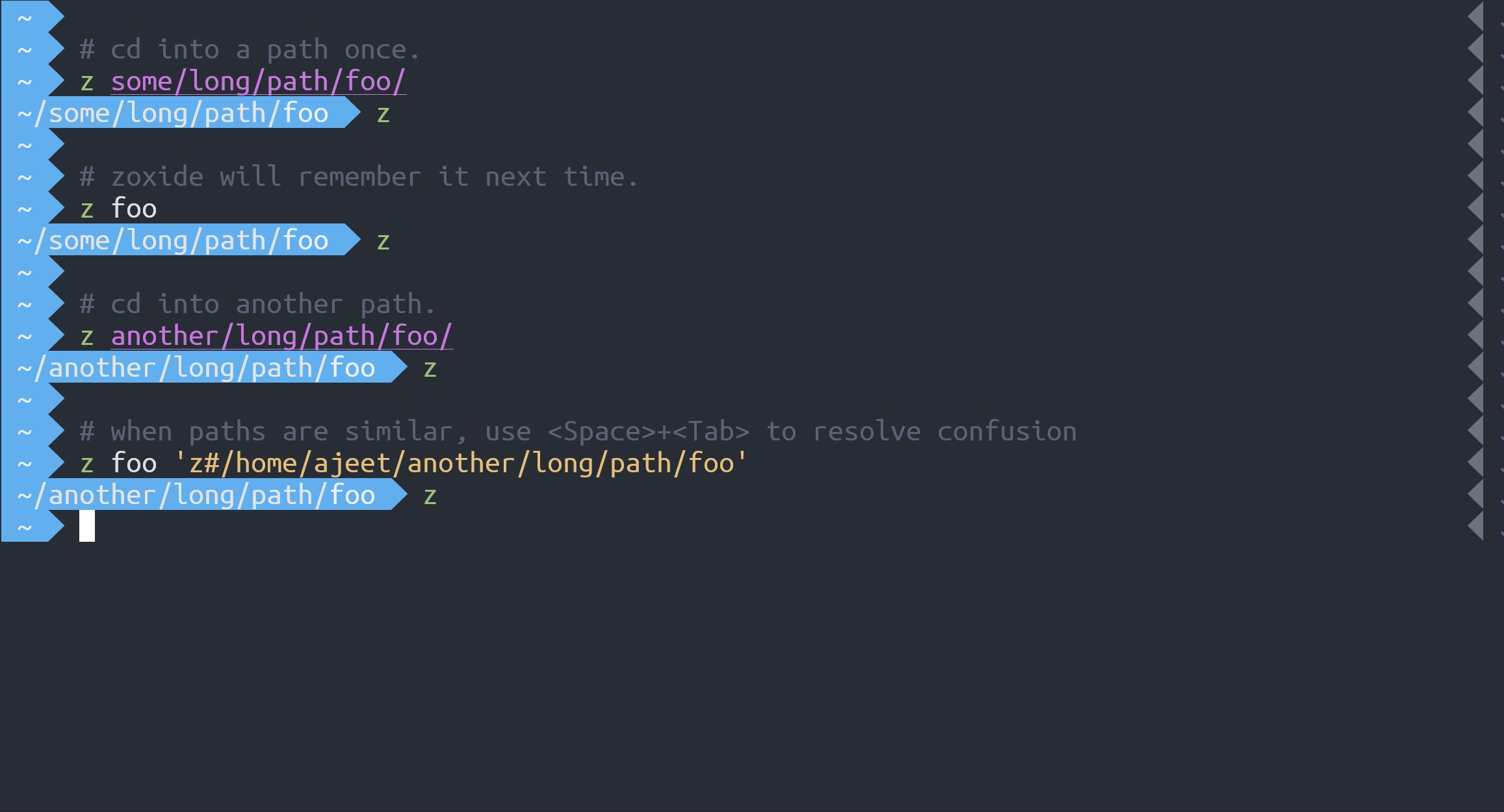 zoxide - A smarter cd command. Supports all major shells. - Terminal Trove