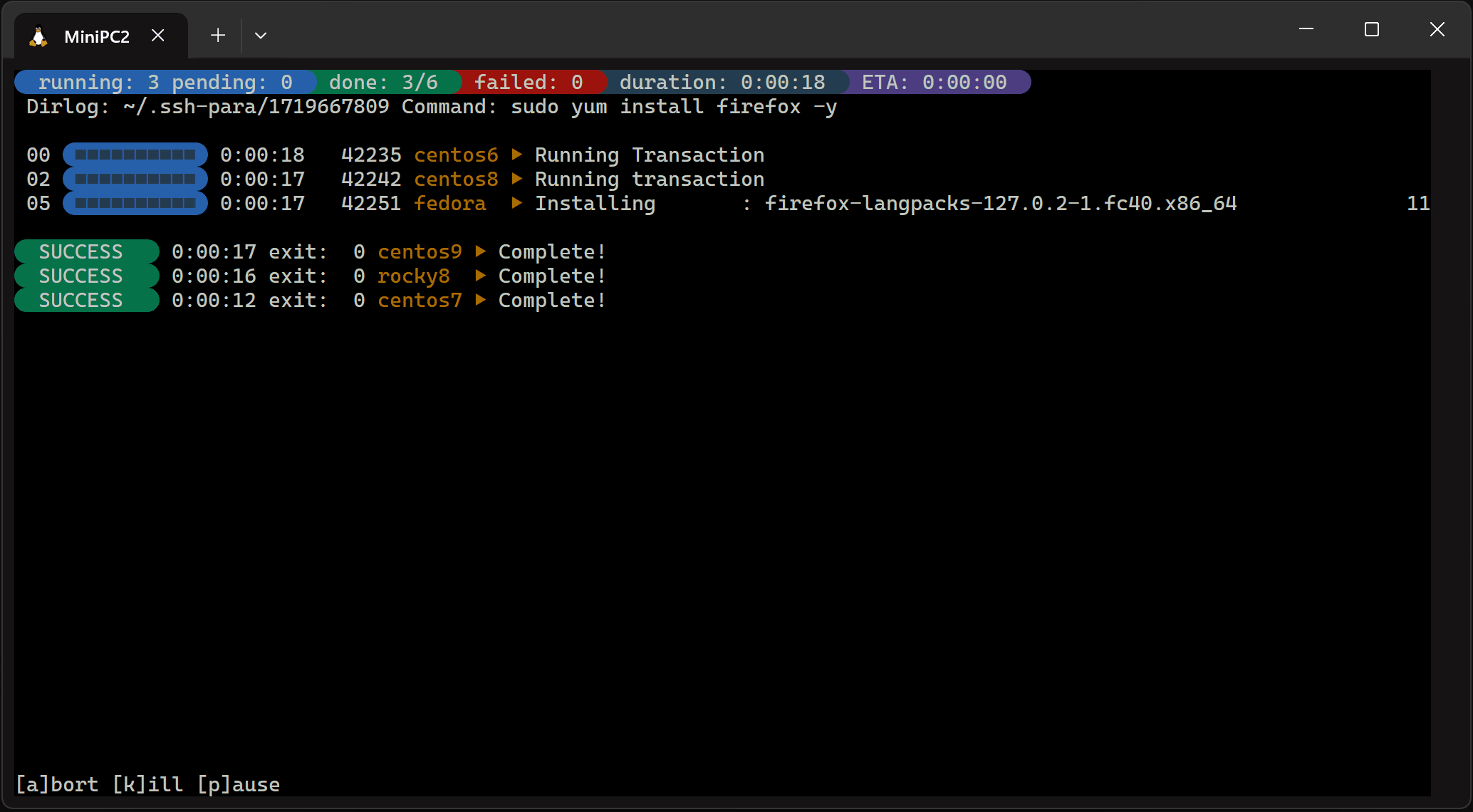 ssh-para - Parallel SSH jobs manager interactive CLI. - Terminal Trove