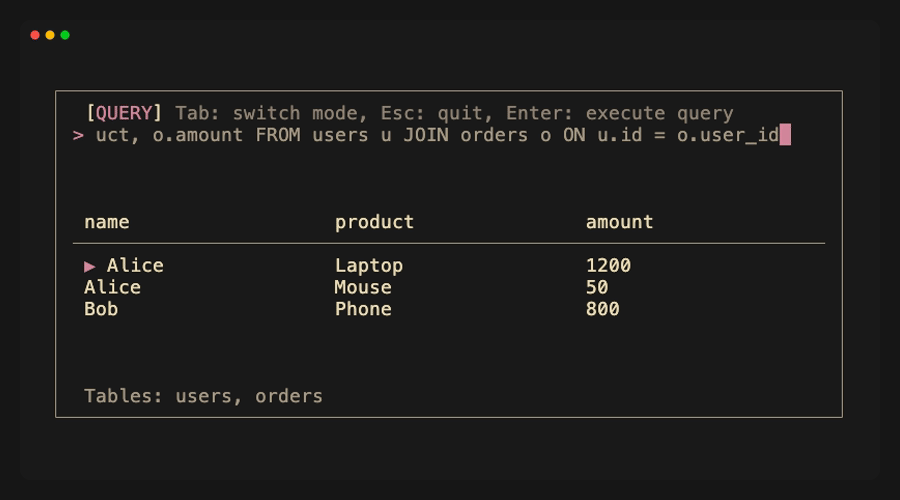 qo - An interactive minimalist TUI to query JSON, CSV, and TSV using ...