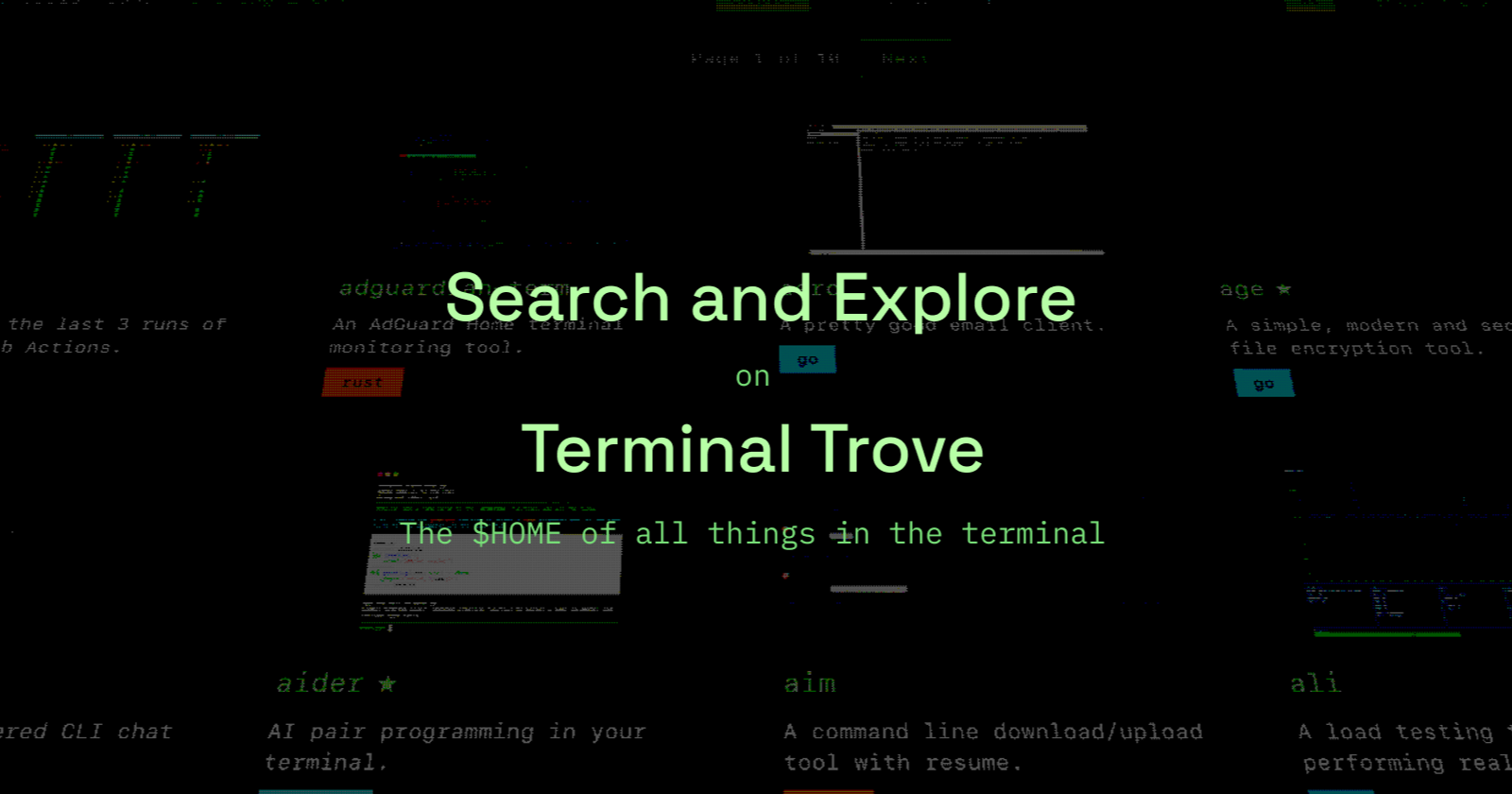 Search and Explore Terminal Tools - Terminal Trove