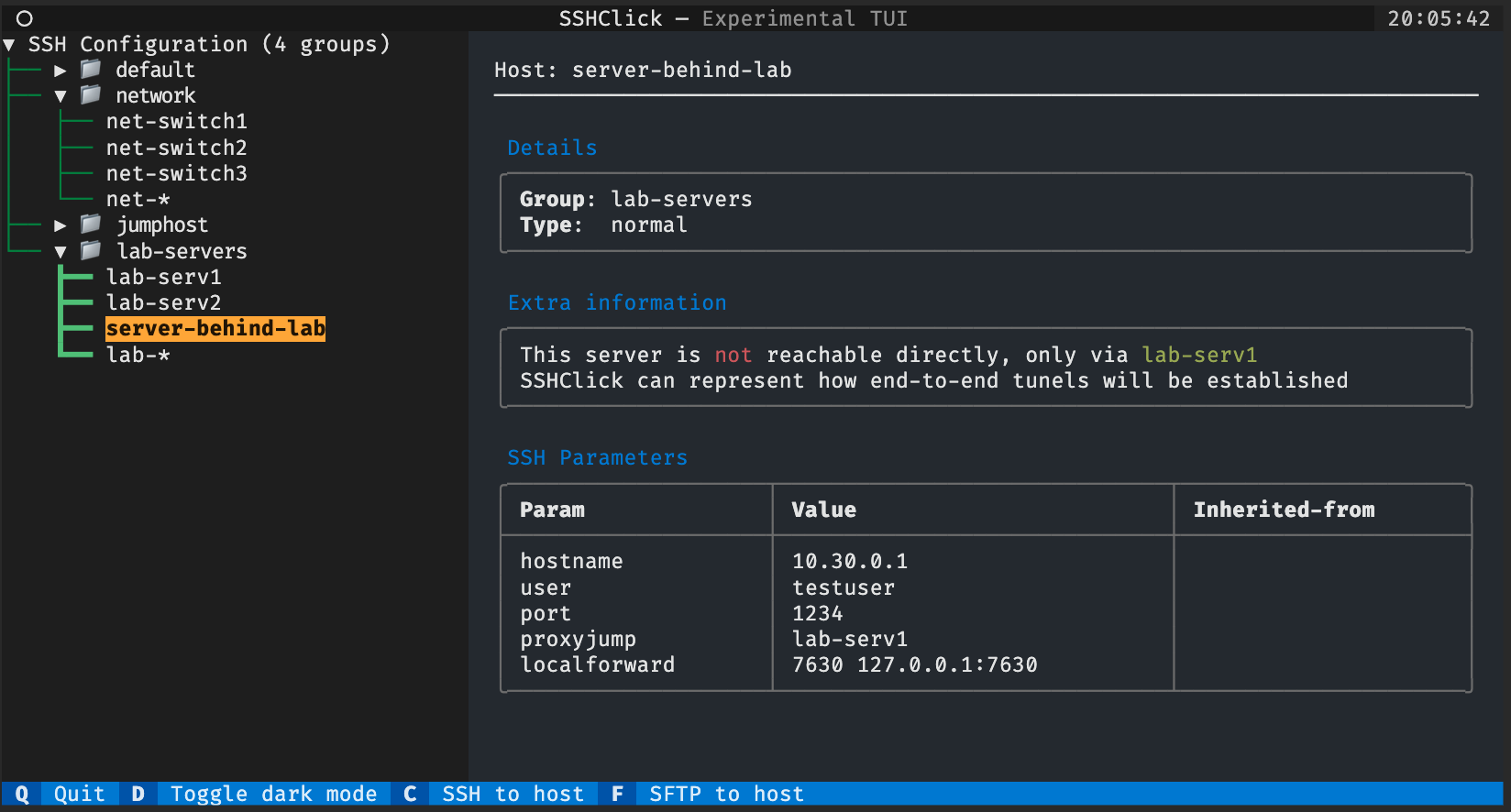 Sshclick Terminal Based Assisted Management Of Your Ssh Config Files