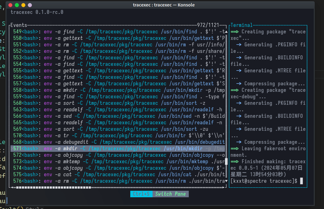 tracexec - A small utility for tracing/debugging program execution. - Terminal Trove