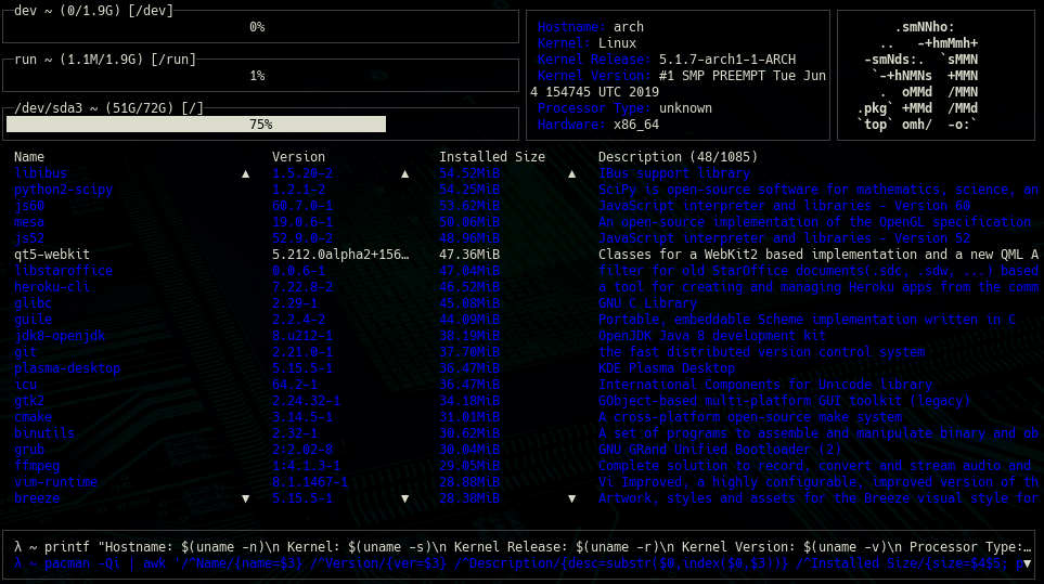 pkgtop - An interactive linux package manager & resource monitor ...