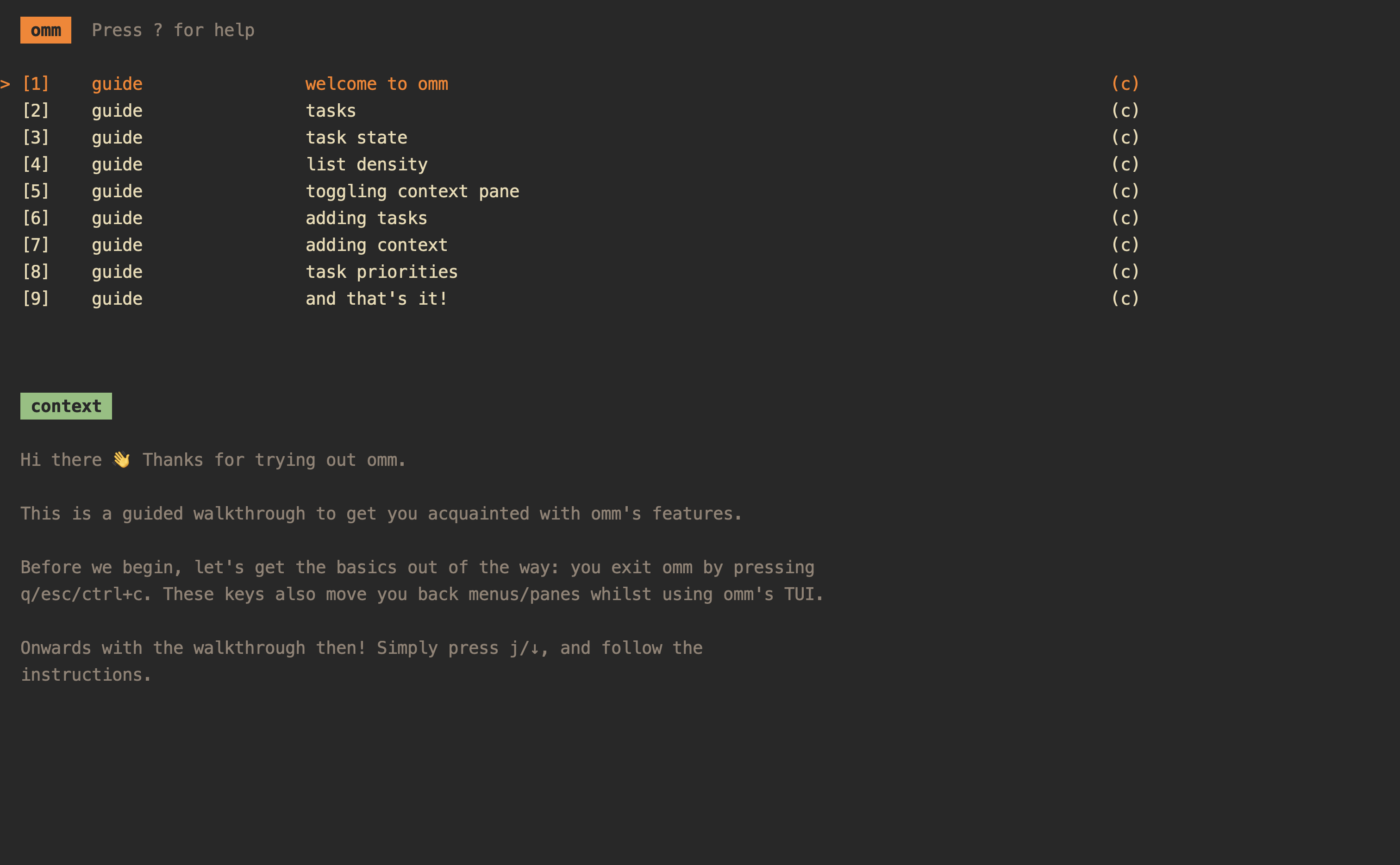 omm - A keyboard-driven task manager for the terminal. - Terminal Trove