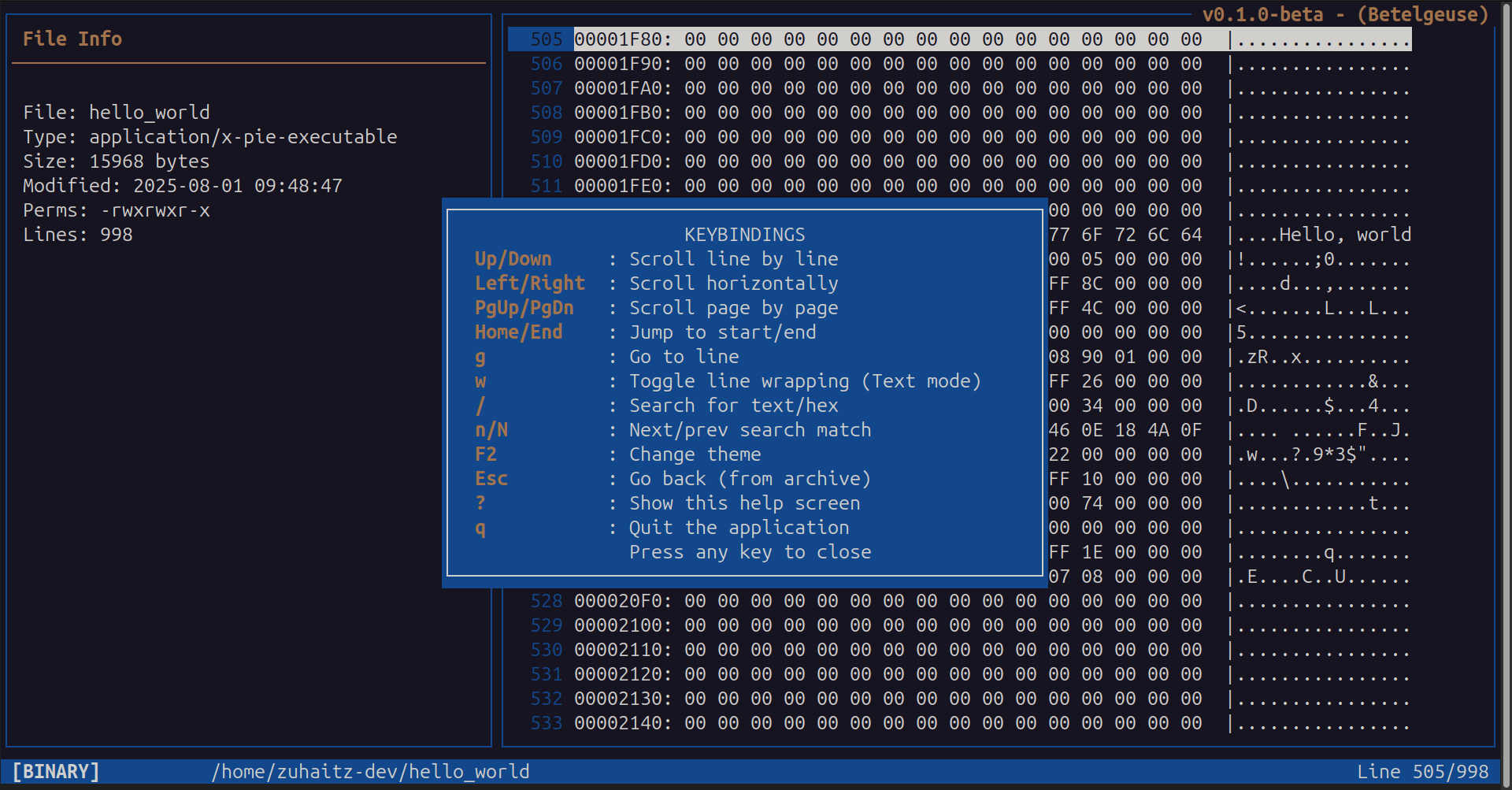 fat - A modern, TUI file and archive viewer for your terminal. - Terminal Trove
