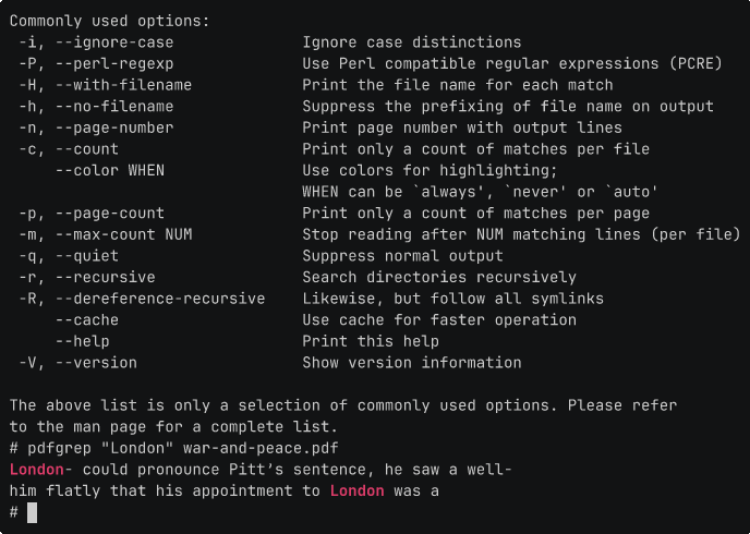 pdfgrep - A command line utility to search text in PDF files ...